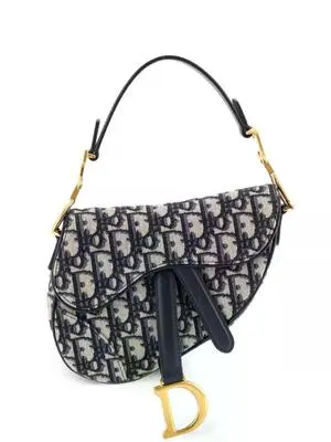 Dior Saddle Handbag Oblique Canvas Mini Shoulder Bag - Blue