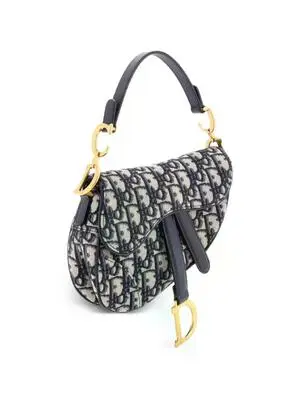 Dior Saddle Handbag Oblique Canvas Mini Shoulder Bag - Blue