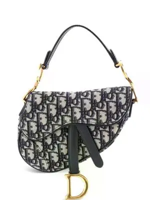 Dior Saddle Handbag Oblique Canvas Mini Shoulder Bag - Blue
