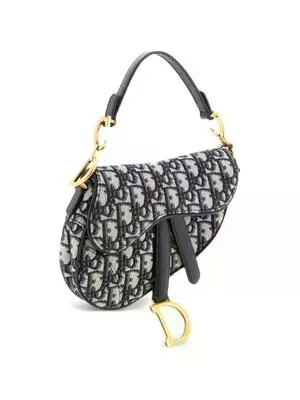 Dior Saddle Handbag Oblique Canvas Mini Shoulder Bag - Blue