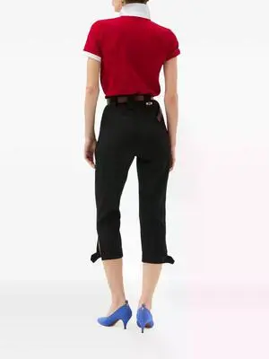 Versace Wool Capri Pants With Medusa Hardware