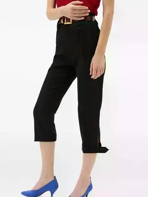 Versace Wool Capri Pants With Medusa Hardware