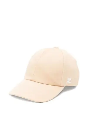 COURREGES Signature Cotton Cap - Beige