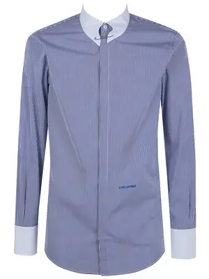 Dsquared2 Easy" Slim Pin Collar Shirt - Blue