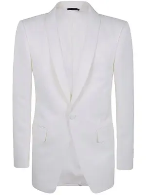 TOM FORD Wool Silk Sharp Faille Slim Shawl Lapel Jacket