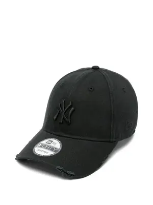 New Era Wash Distress 9forty New York Yankees" Baseball Hat - Black