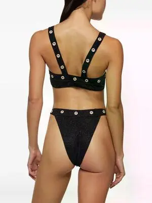 Oseree Lumière Crystal-studs Bikini - Black