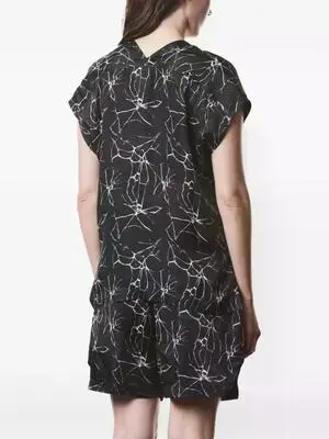 THOM KROM V-neck Marble-print Blouse