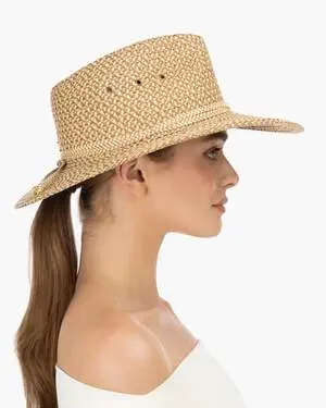 Eric Javits Squishee Straw Sun Hat - Peanut