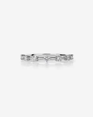 Ring Concierge Diamond Station Band Wedding Ring - Platinum