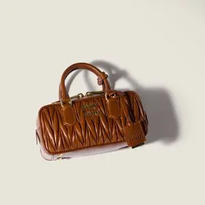 Miu Miu Arcadie Shiny Matelassé Leather Bag