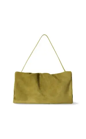 THE ROW Xl Bourse Suede Bag - Green
