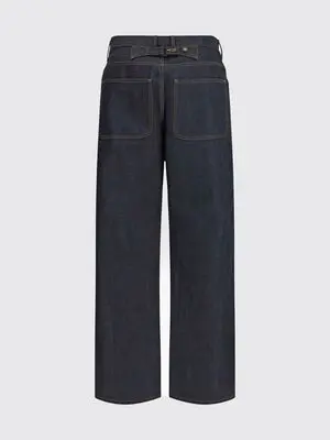 Thom Browne Cotton Denim Wide Leg Jeans