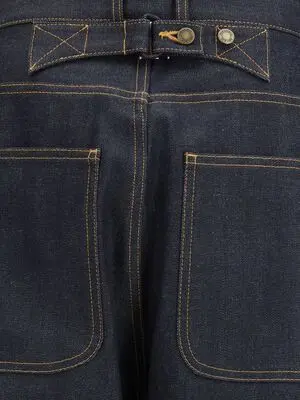 Thom Browne Cotton Denim Wide Leg Jeans