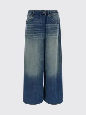 R13 Nico Wrap Palazzo Cotton Denim Jeans - Blue