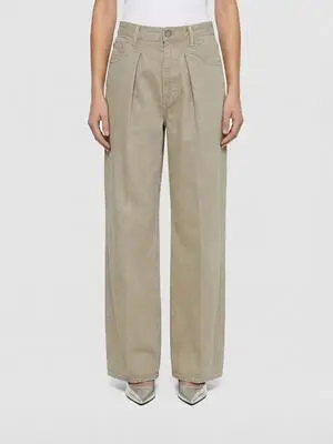 HAIKURE Wide Leg Denim Jeans - Brown