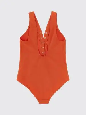 ERES Nylon One Piece Swimsuit With V-neckline And Snap Button Closure - Orange