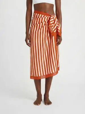 ERES Striped Skirt - Orange