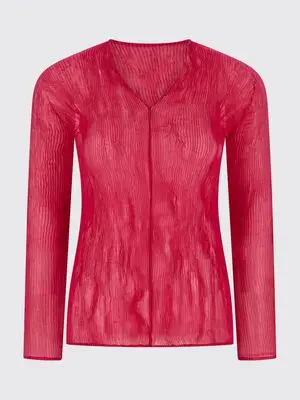 Issey Miyake V-neck Jersey Top - Fuchsia