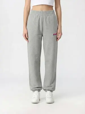 Off-White Cotton Jogging Pants - Grey