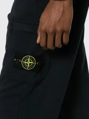 Stone Island Jogger Pants With Cargo Pocket - Blue