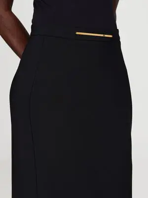 Elisabetta Franchi Crêpe Midi Skirt With Side Slit