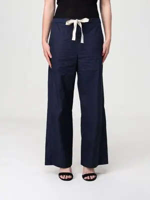 Max Mara Cotton Wide-leg Trousers - Blue