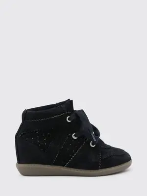 Isabel Marant Étoile Suede High Top Wedge Sneakers - Black