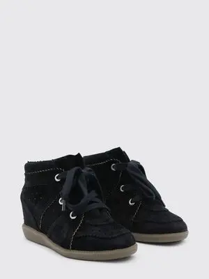 Isabel Marant Étoile Suede High Top Wedge Sneakers - Black