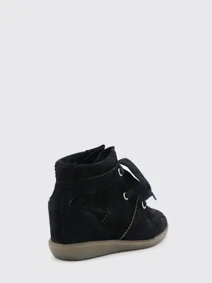 Isabel Marant Étoile Suede High Top Wedge Sneakers - Black