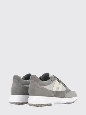 Hogan Interactive Sneakers In Suede And Nylon - Grey