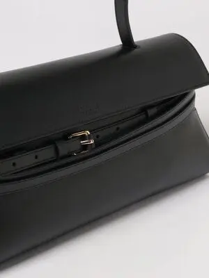 Moschino Tie Me Nappa Leather Shoulder Bag - Black