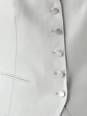 Tagliatore Linen Single-breasted Vest