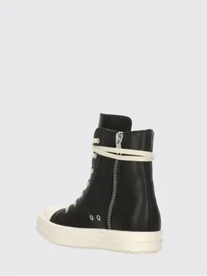Rick Owens Smooth Calfskin Leather High Top Sneakers