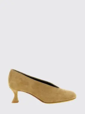 Moschino Suede Calfskin Court Shoes - Beige