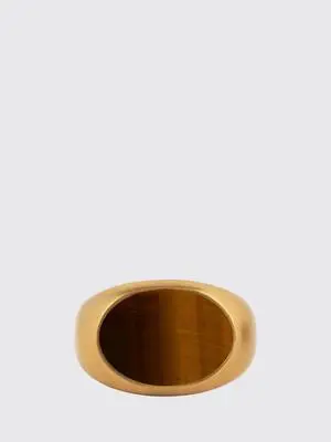 Dries Van Noten Brass Ring With Stone - Gold