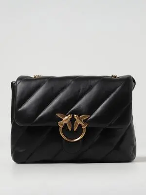Pinko Quilted Shoulder Bag With Chain Strap - Black