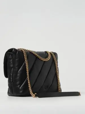 Pinko Quilted Shoulder Bag With Chain Strap - Black