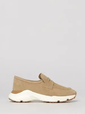 TOD'S Suede Loafers With Penny Bar And Rubber Sole - Brown