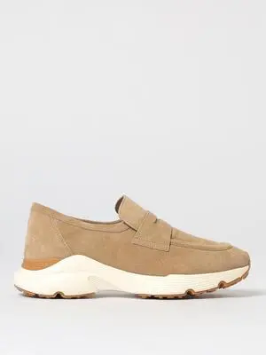 TOD'S Suede Loafers With Penny Bar And Rubber Sole - Brown
