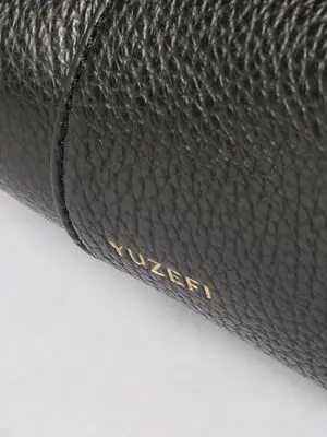 Yuzefi Textured Leather Shoulder Bag - Black