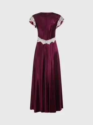 Alberta Ferretti Lace Trimmed Maxi Dress - Violet