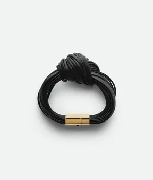 Bottega Veneta Knot Leather Bracelet