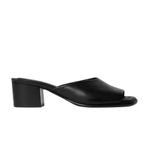 LEMAIRE Square Heeled Mule - Black