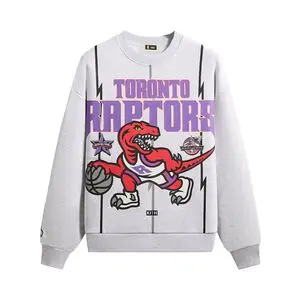 Kith For Nba All-star Toronto Raptors Nelson Crewneck - Grey