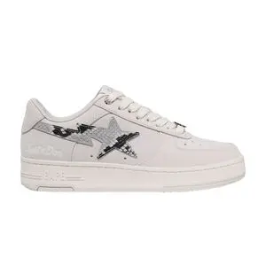 A BATHING APE Just Don X Bapesta #2 Python Sneakers - Grey