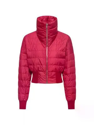 MONCLER + RICK OWENS High Collar Embroidered Logo Coat