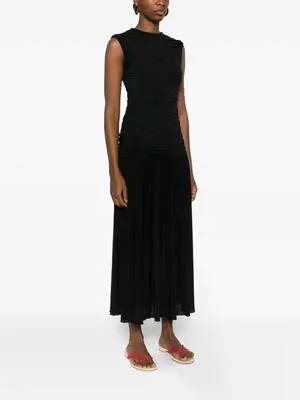Sandro Draped Jersey Maxi Dress