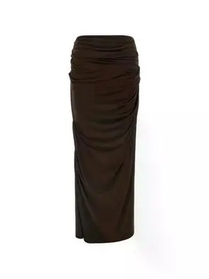 ENTIRE STUDIOS Drape Maxi Skirt - Brown