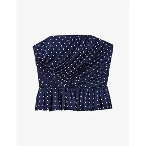 Maje Polka-dot Sleeveless Woven Top